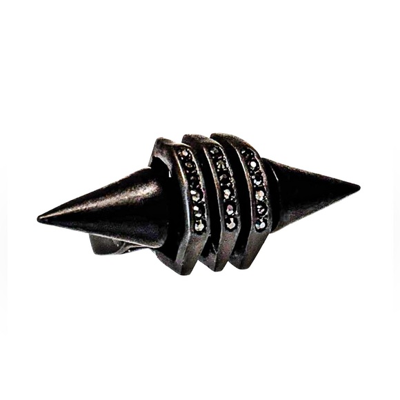 Sam Edelman | Jewelry | New Bold Edgy Black Gunmetal Pave Rhinestone ...
